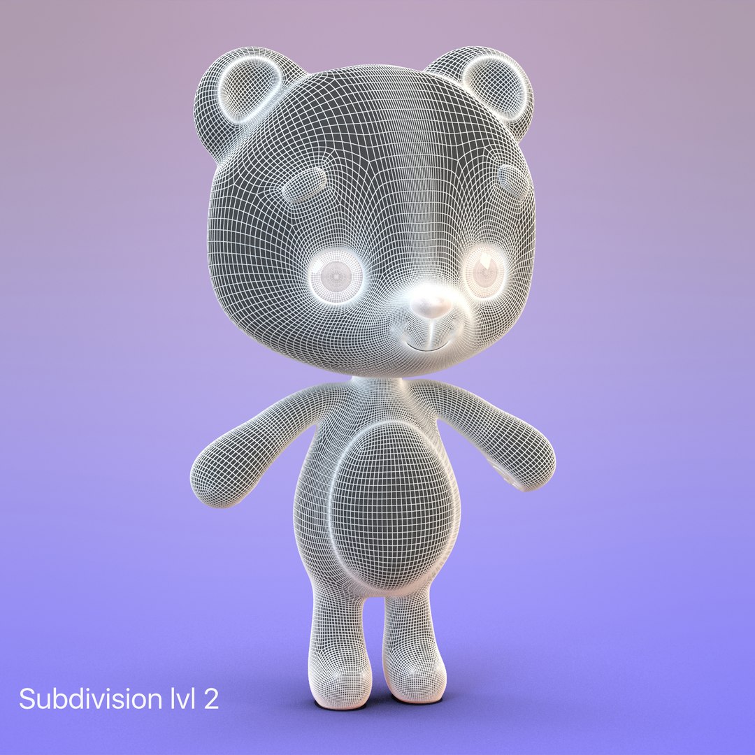 Cute Cartoon Teddy Bear 3D Model - TurboSquid 1217914