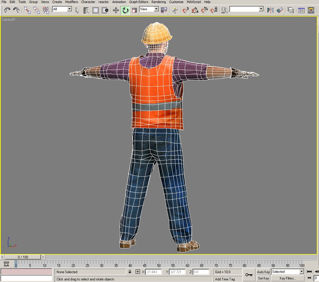 3d Casual Worker Model