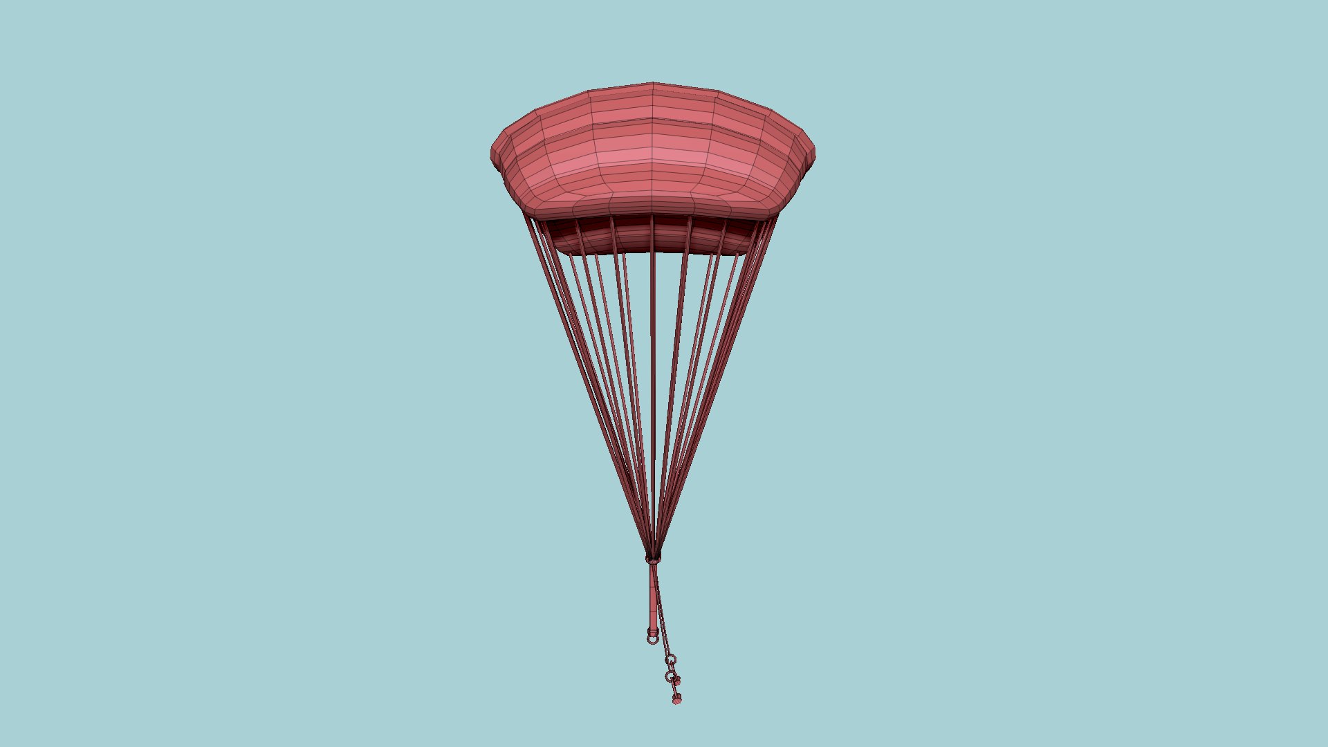 3D Model Parachute A01 Red White - Character Accessories Design - TurboSquid 2027660