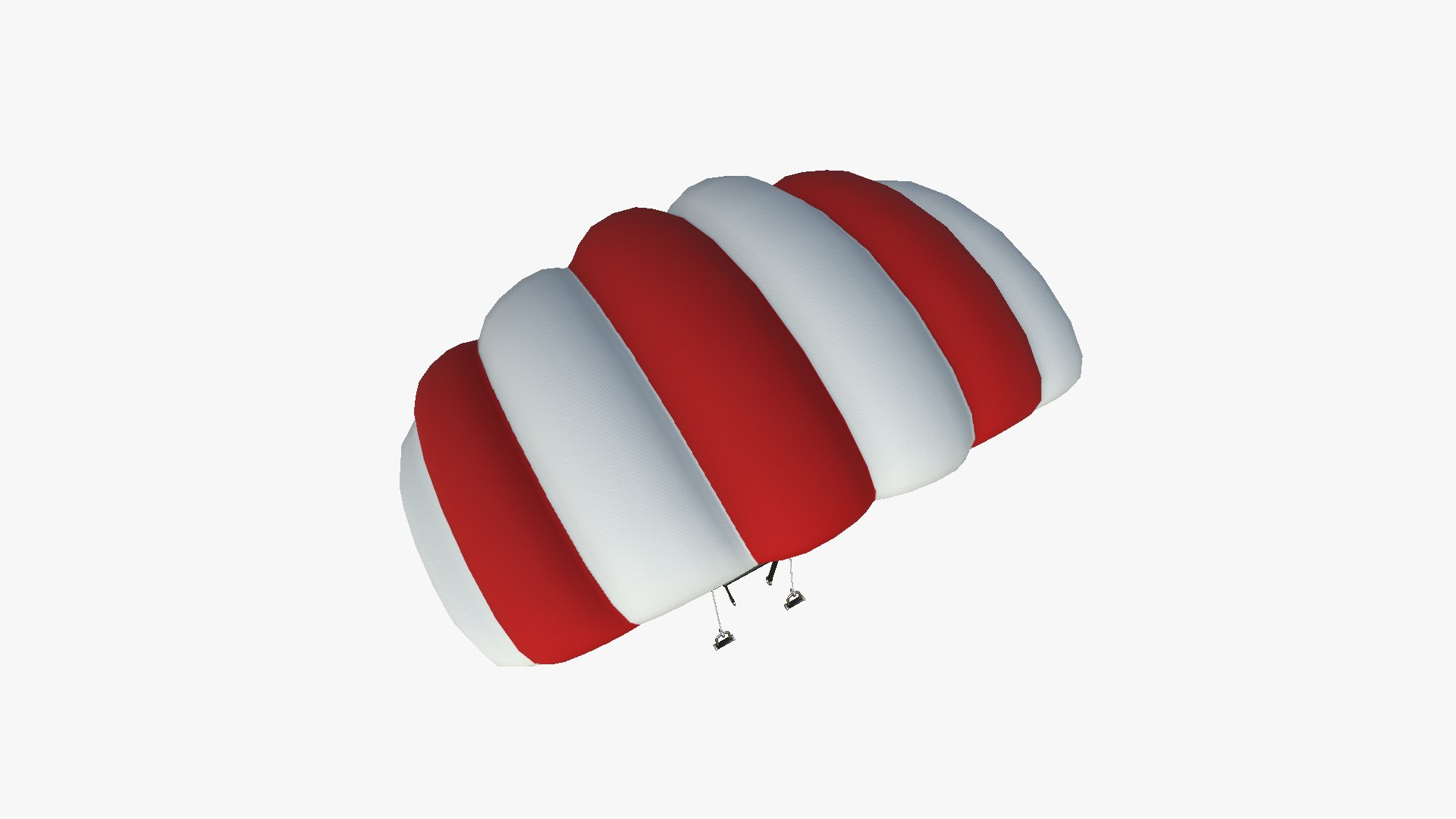 3D Model Parachute A01 Red White - Character Accessories Design ...