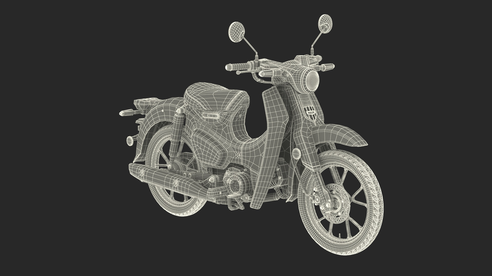 3D Model Scooter Honda Super Cub 2024 Green - TurboSquid 2234680