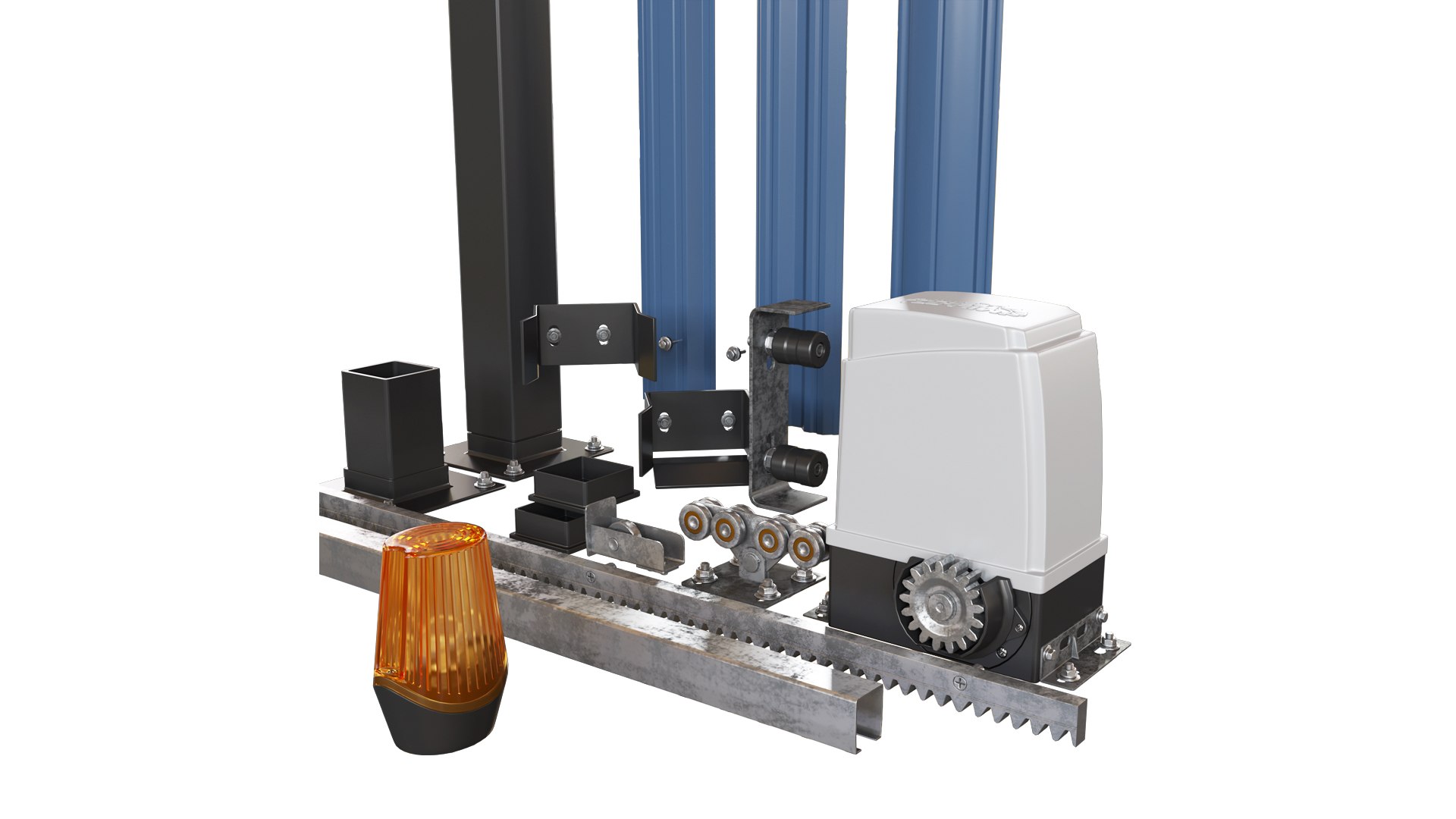 3D Sliding Gate Automation And Accessories - TurboSquid 1720881