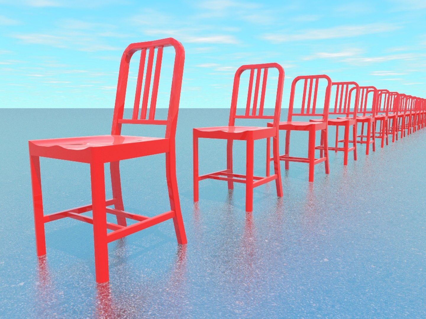 Navy Chair 3d Model
