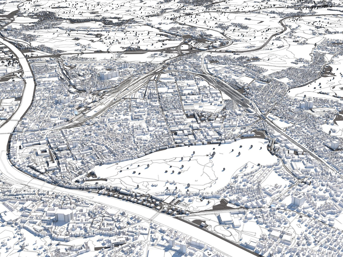 Buildings houses maps 3D model - TurboSquid 1633658