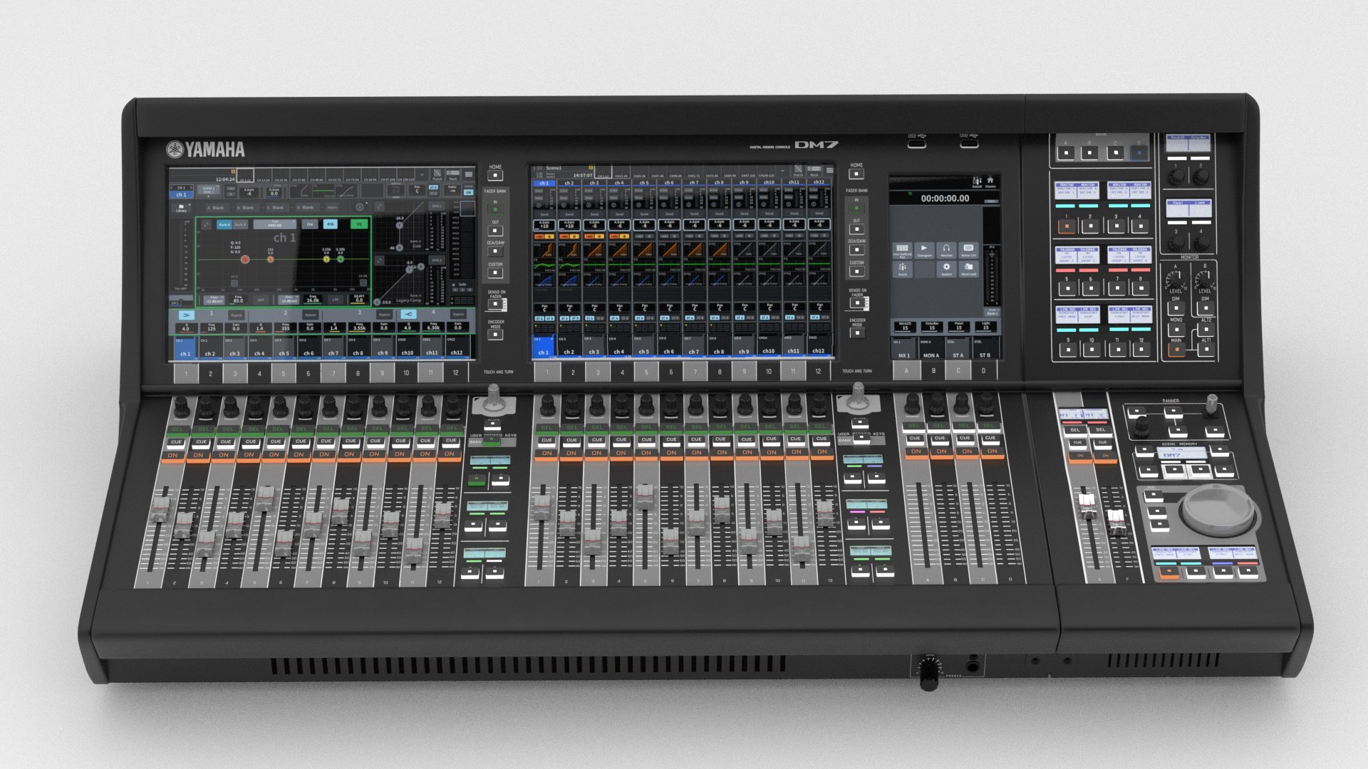 Yamaha DM7-EX Digital Mixing Console With Expansion Controller 3D Model ...