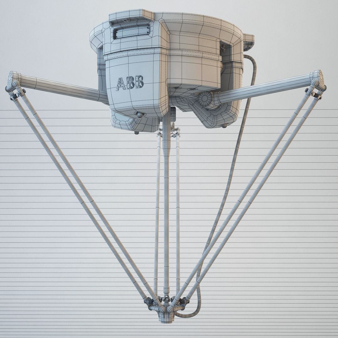 Abb Irb 360 Industrial Robot 3d Model