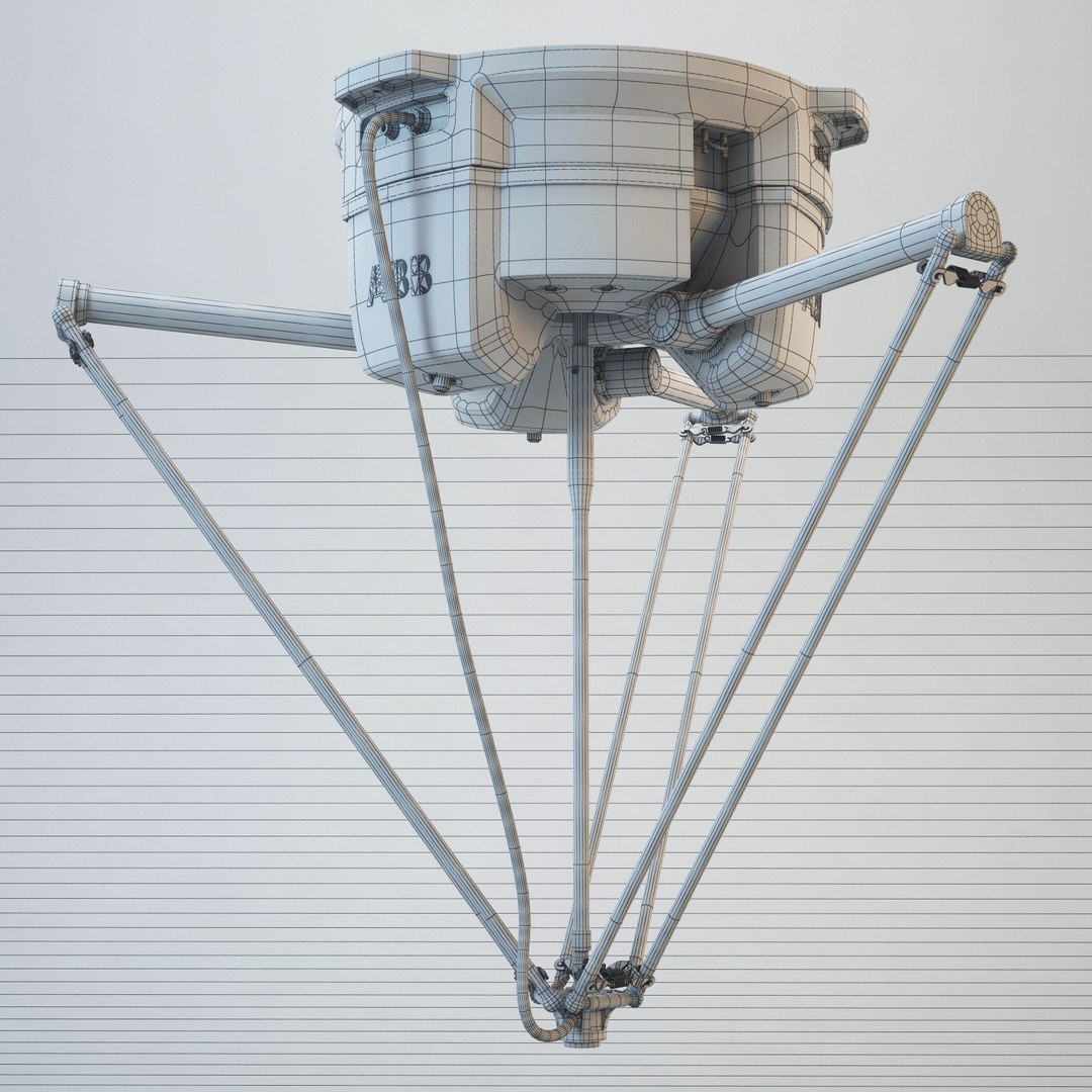 Abb Irb 360 Industrial Robot 3d Model