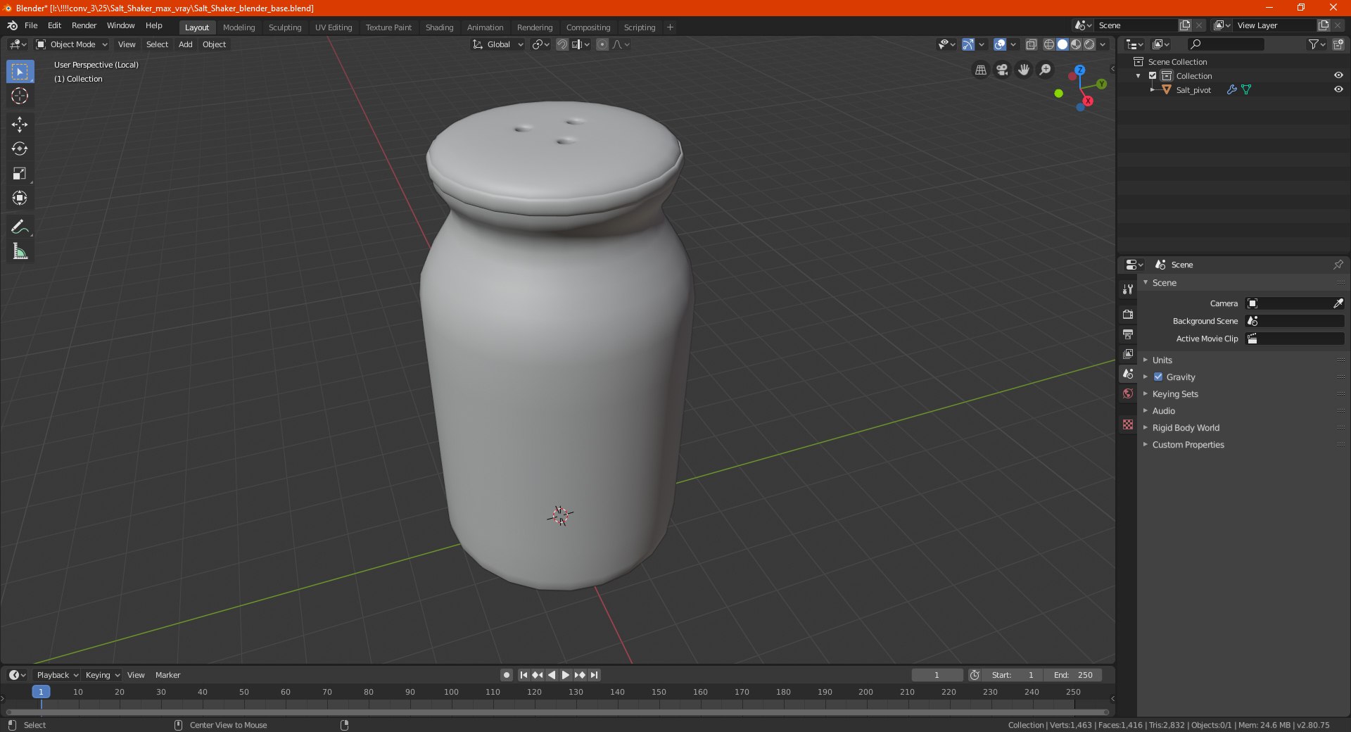 3D Salt Shaker model - TurboSquid 1821678
