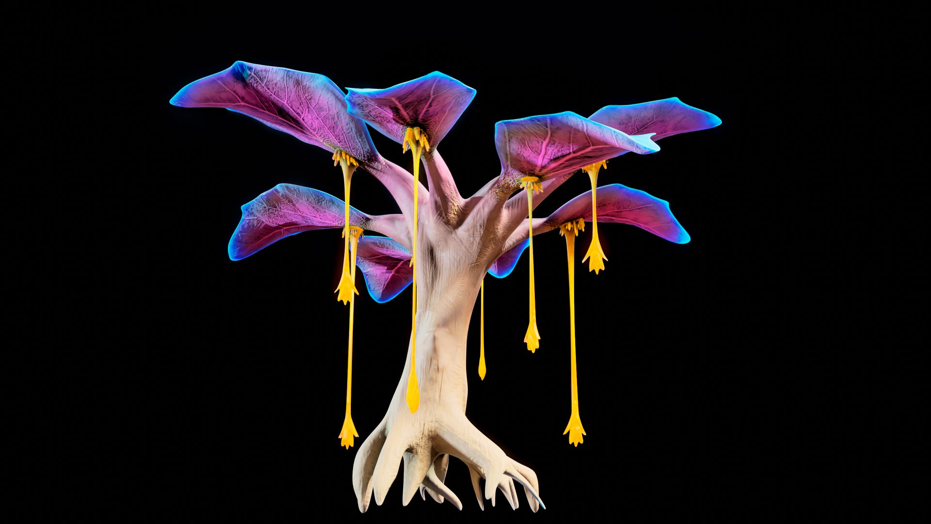 Alien Tropical Tree Blue PBR 3D - TurboSquid 2073879