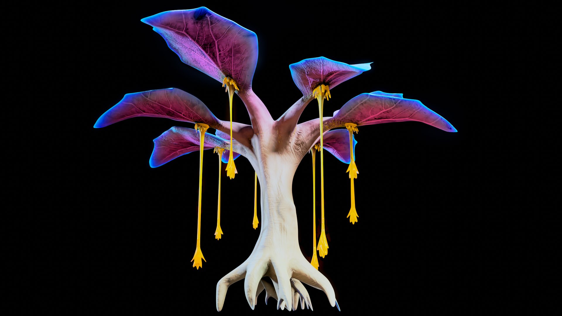 Alien Tropical Tree Blue PBR 3D - TurboSquid 2073879