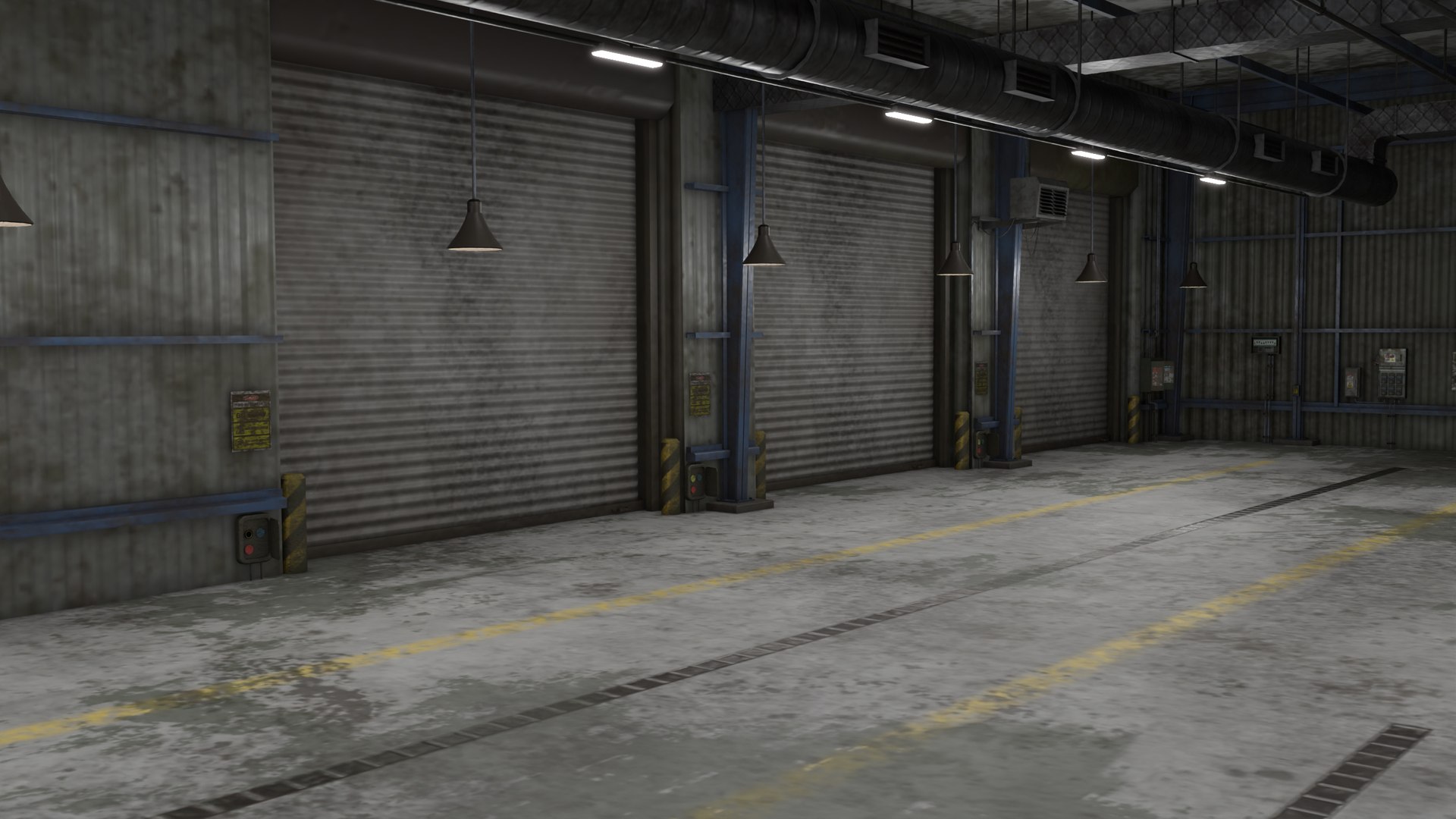 3D Old Dirty Garage With Interior All PBR Unity UE Textures Included ...