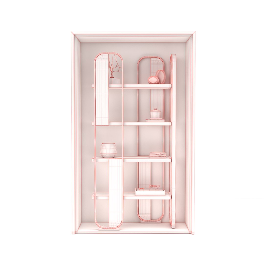Shelf with Decor 3D - TurboSquid 1855107