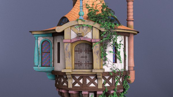 modelo 3d Torre del Castillo de Rapunzel - TurboSquid 2144489