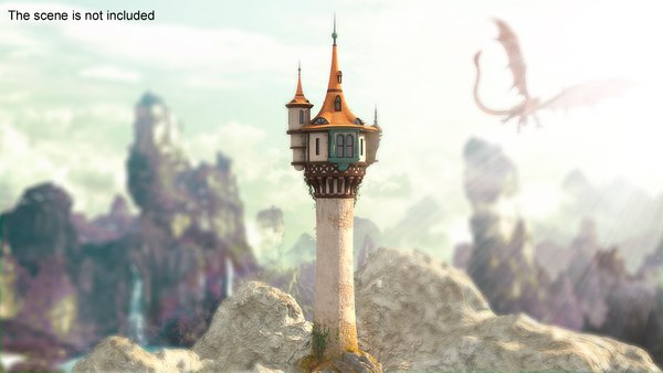 modelo 3d Torre del Castillo de Rapunzel - TurboSquid 2144489