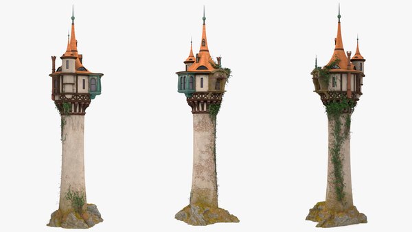 modelo 3d Torre del Castillo de Rapunzel - TurboSquid 2144489