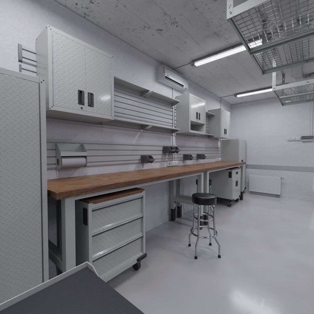 Home Garage Interior 1 Blender model - TurboSquid 2126363