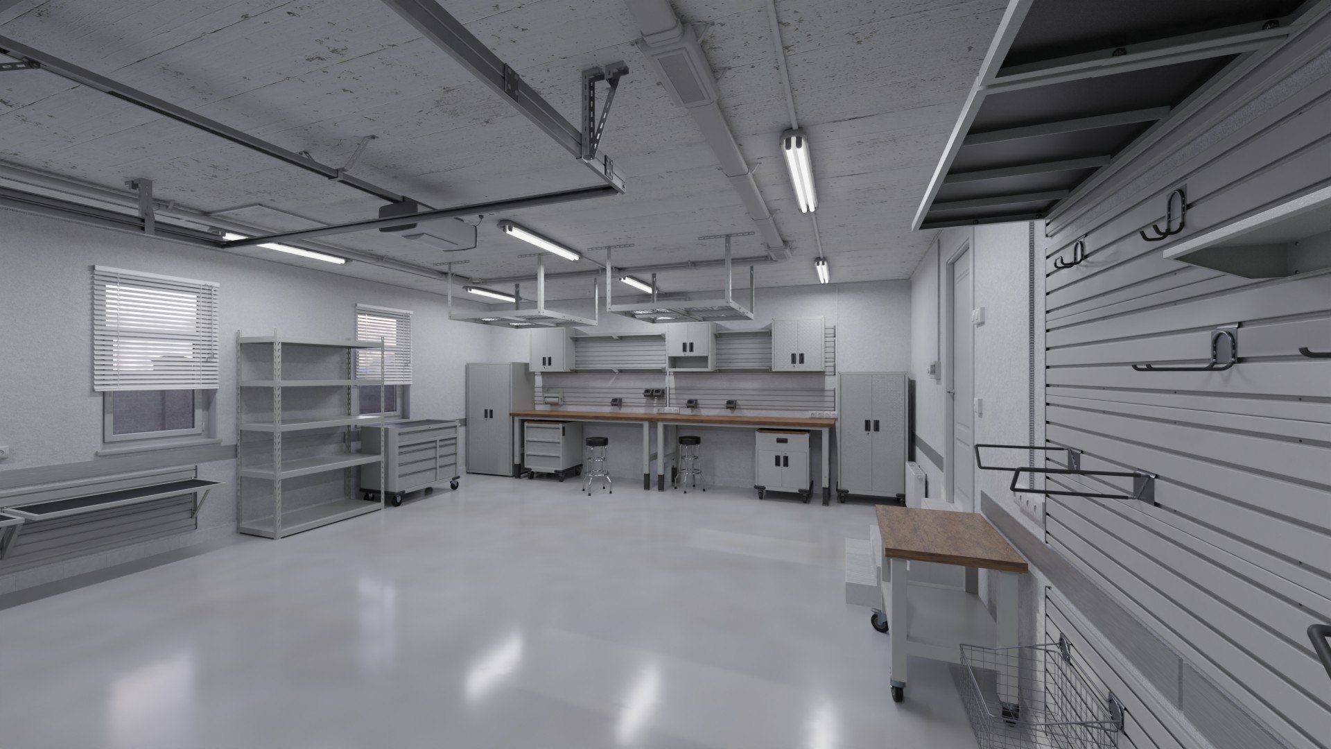 Home Garage Interior 1 Blender Model - TurboSquid 2126363