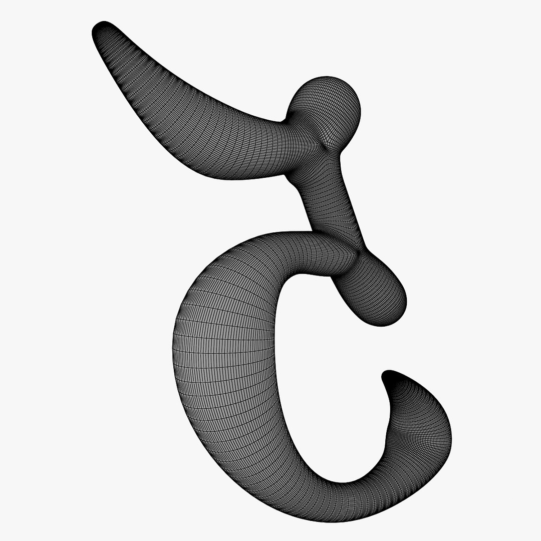 Calligraphic Digit 5 Number 3D - TurboSquid 1389333