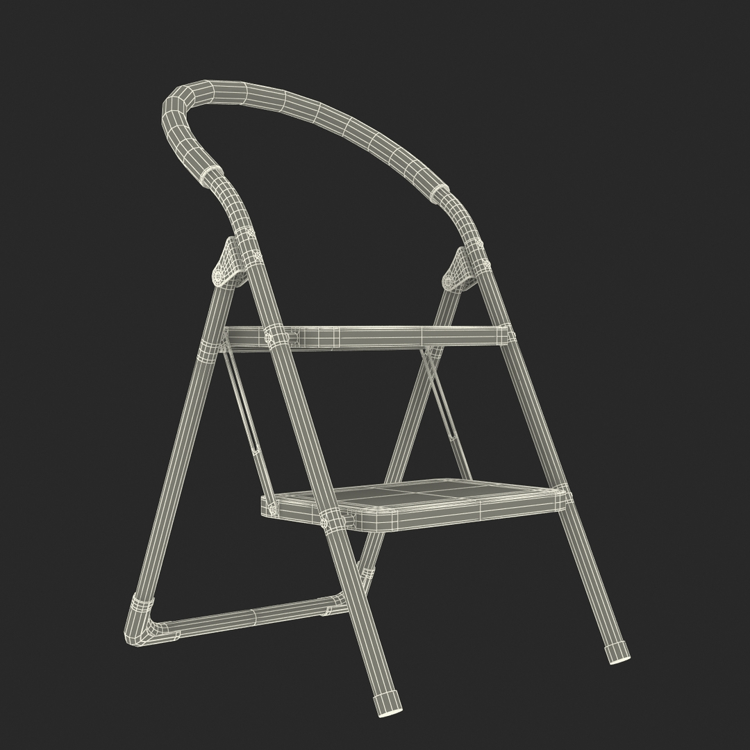 3d Step Ladder 3 Rigged