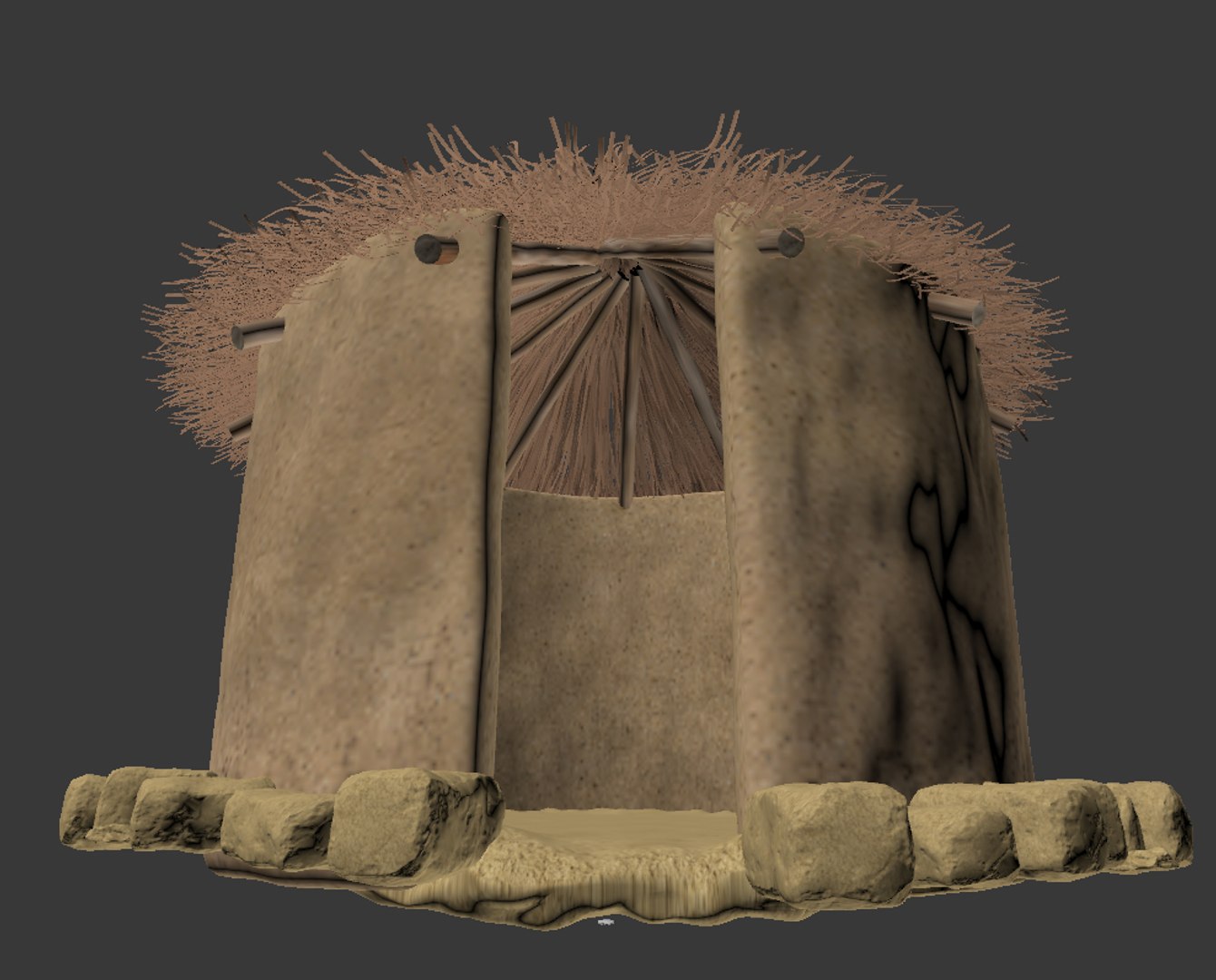 African Clay Hut 3D - TurboSquid 1246564