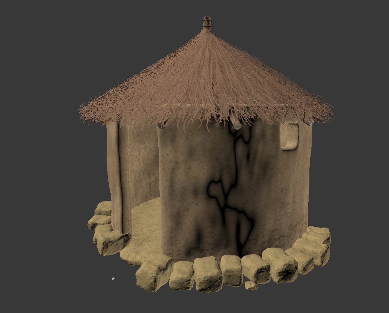 African Clay Hut 3D - TurboSquid 1246564