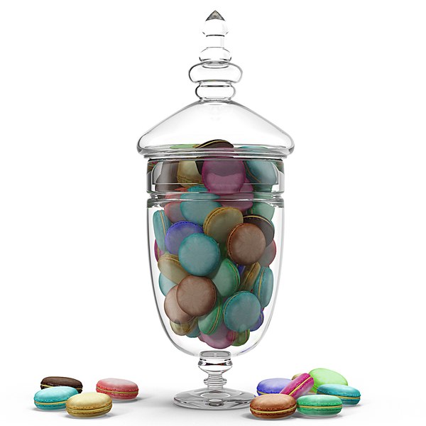 3d jar macarons