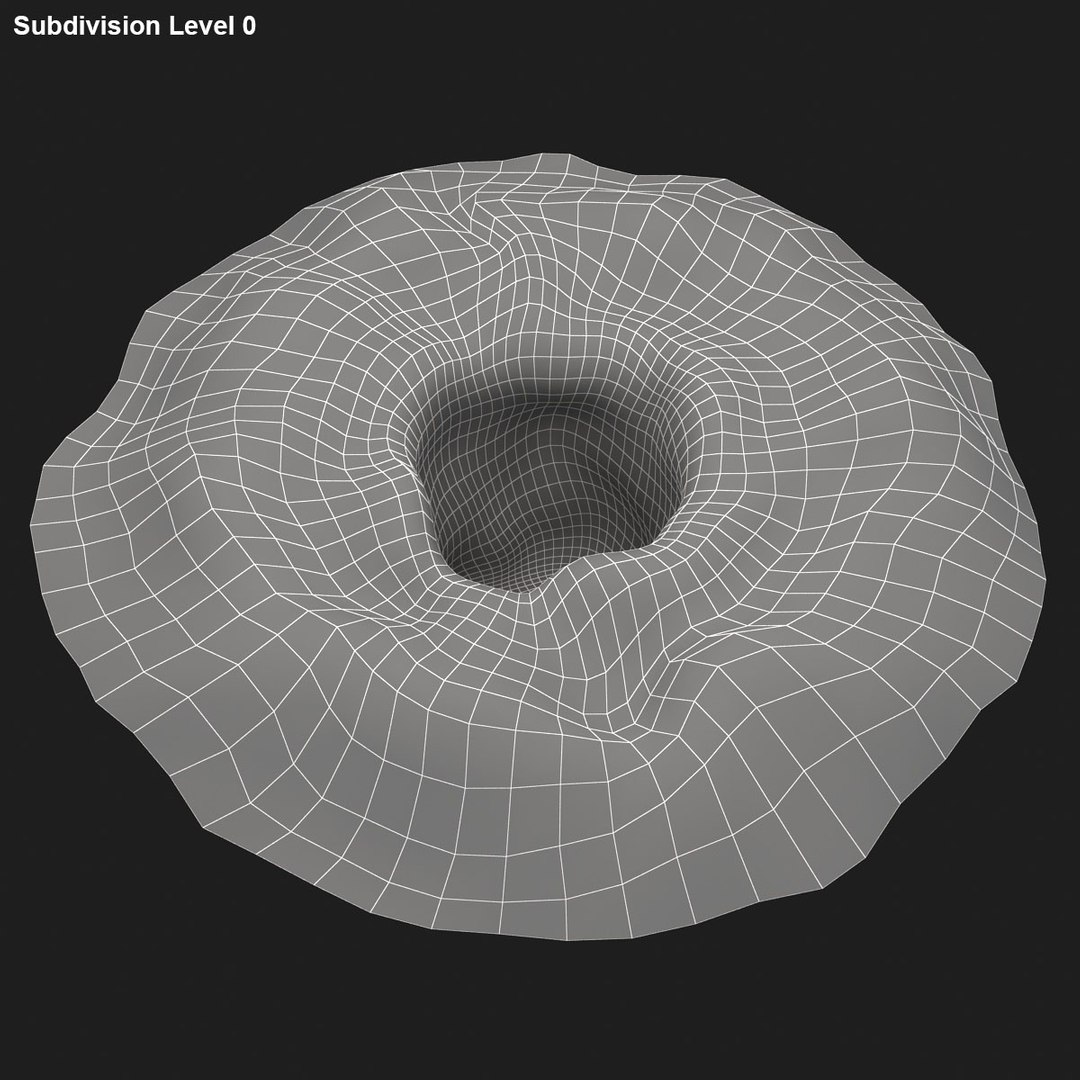 3d Realistic Hole 01 Blue