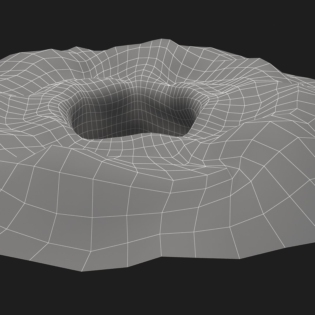 3d Realistic Hole 01 Blue