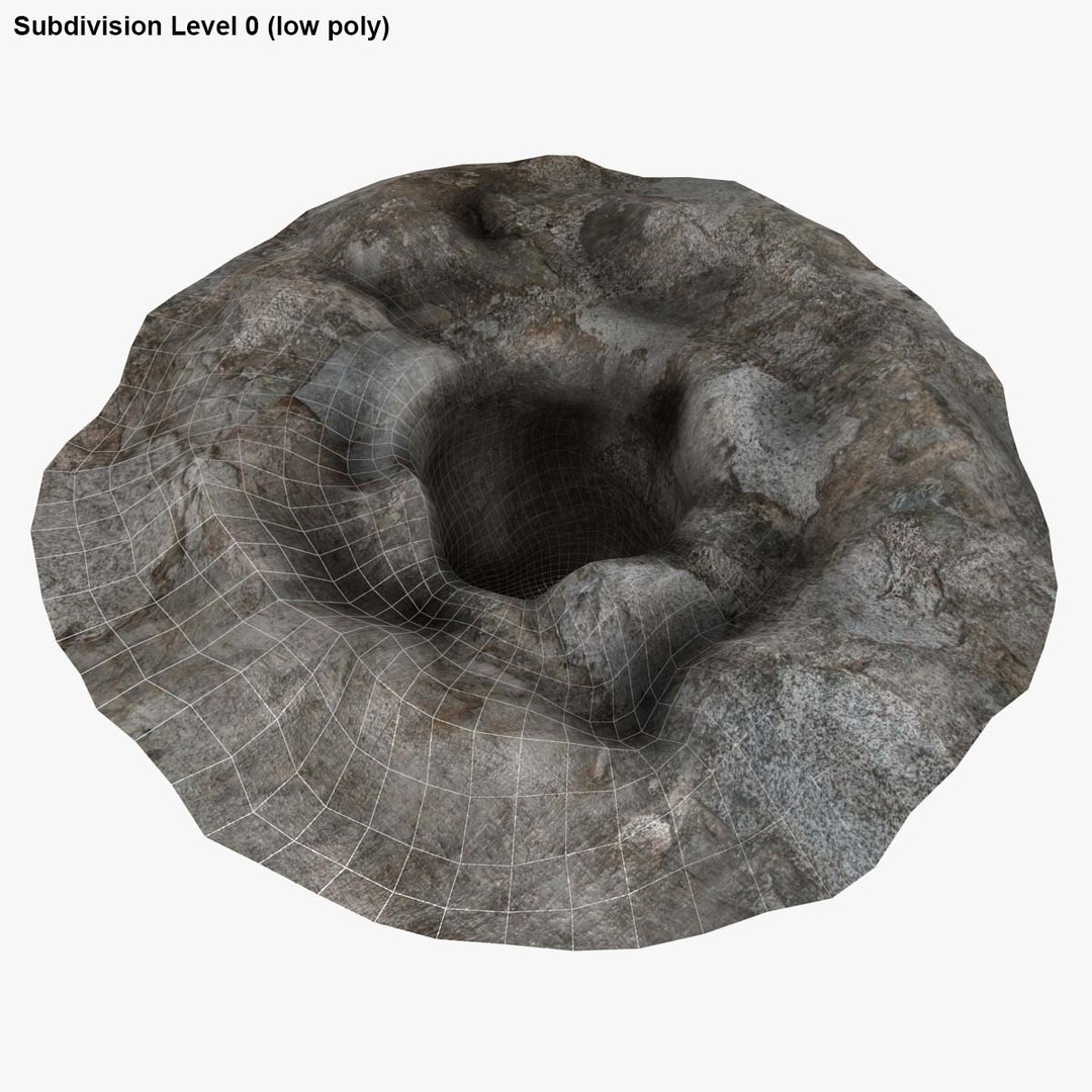 3d Realistic Hole 01 Blue
