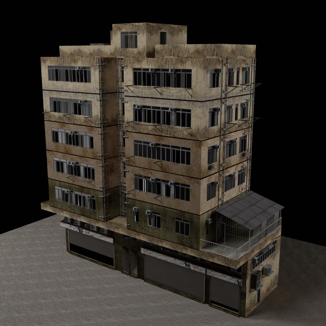 Hong Kong Buildings Dystopian 3D Model - TurboSquid 1527581