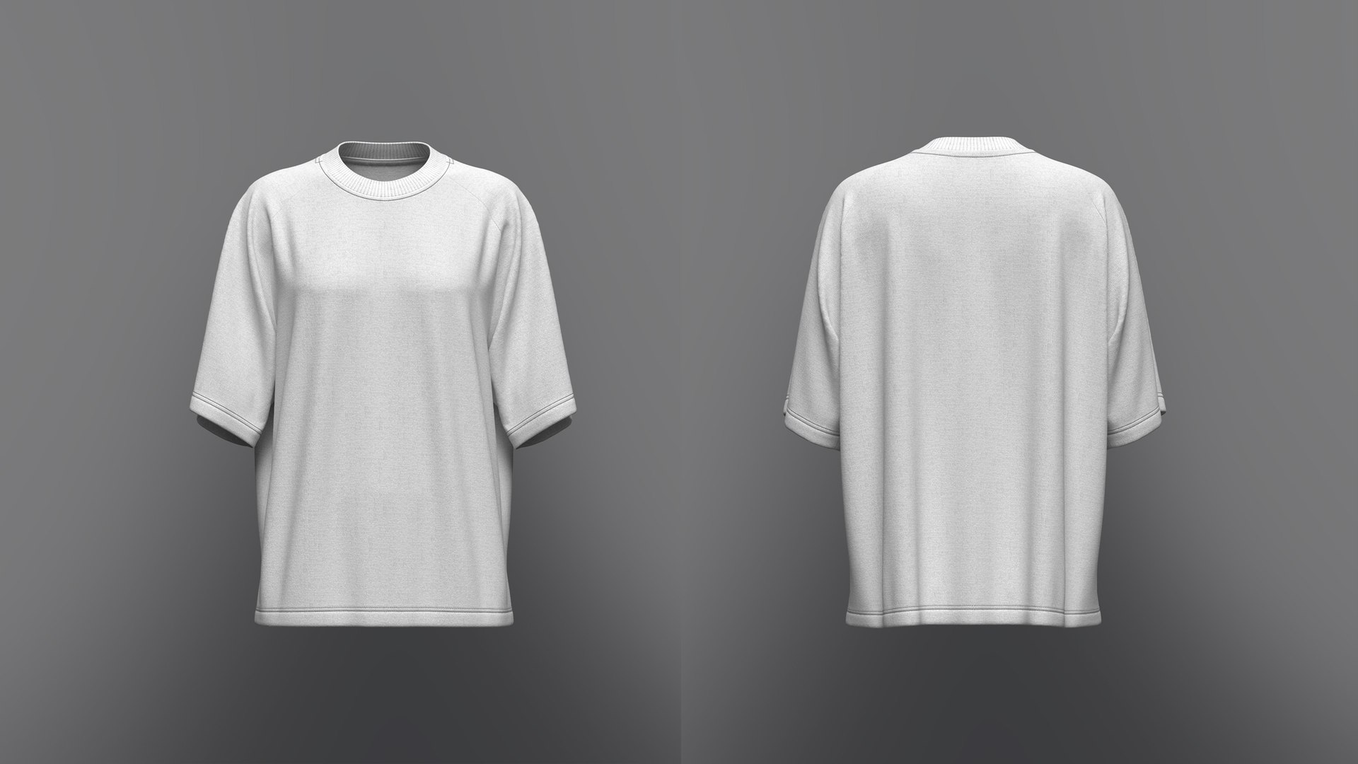 Women Oversized T-shirt 3D Model - TurboSquid 2206664