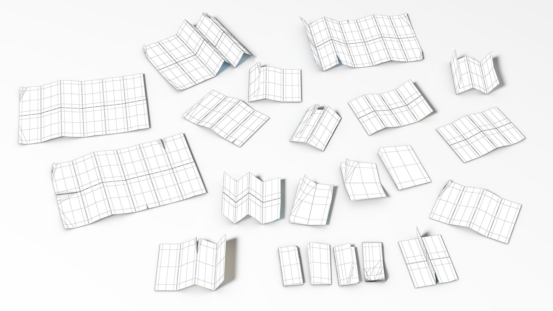 Folded Map 3D Model - TurboSquid 1889079