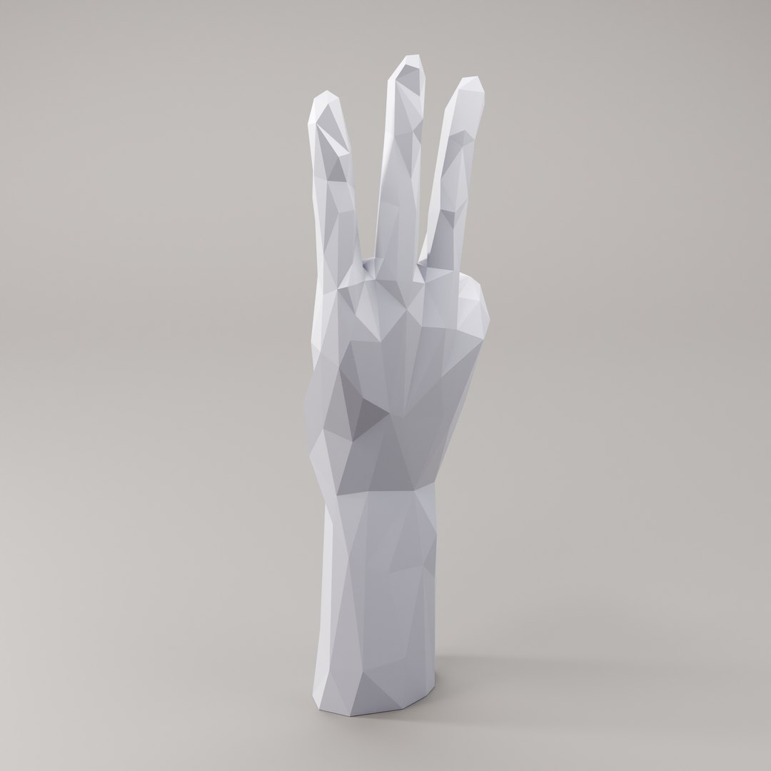 3D Model Hand Finger Counting 3 Low Poly - TurboSquid 2352911
