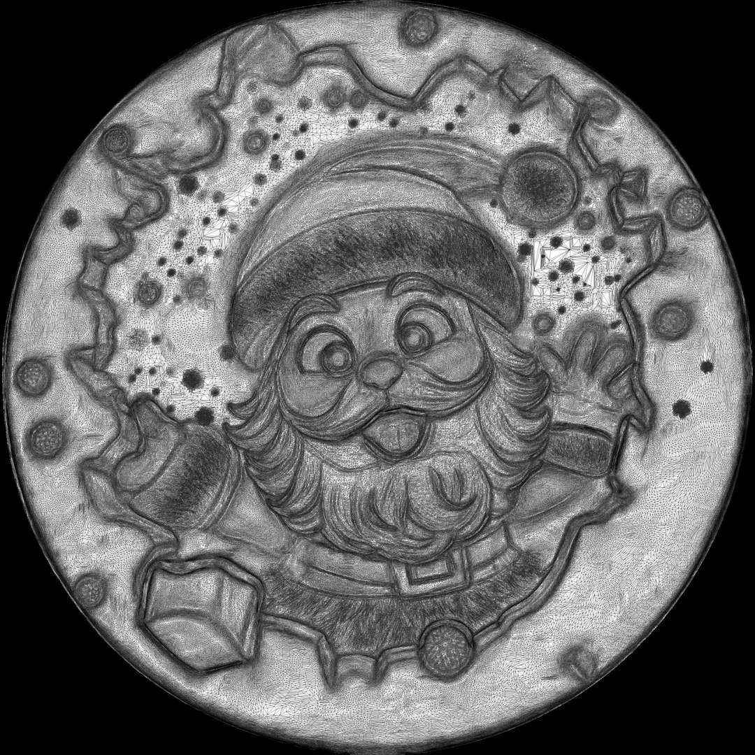 Free Santa Winter Greeting Relief Free 3D Print Model 3D Model ...