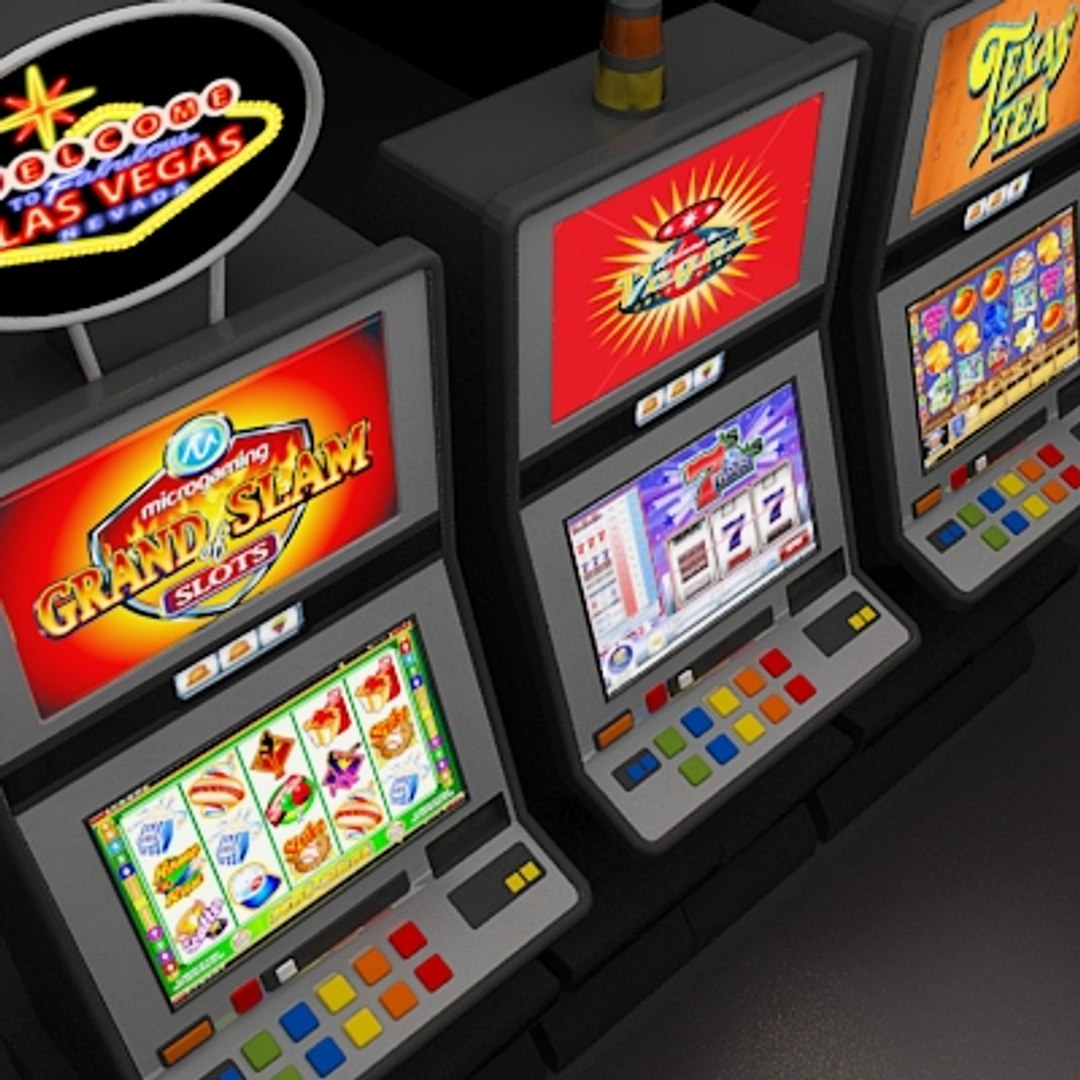 3 slot machines 3d max