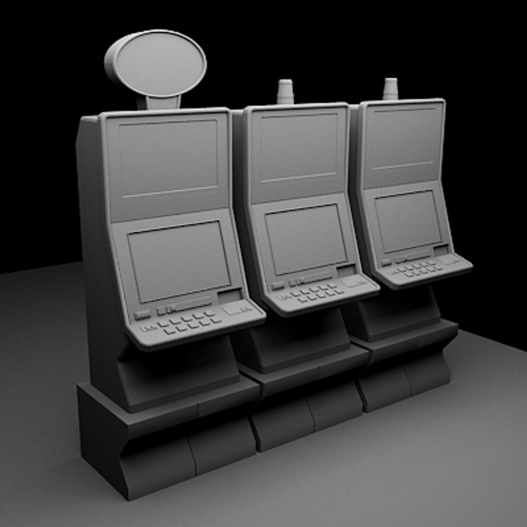 3 slot machines 3d max