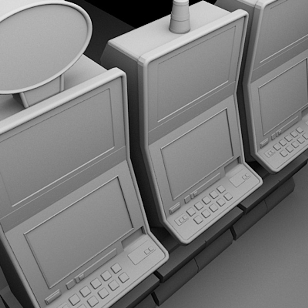 3 slot machines 3d max