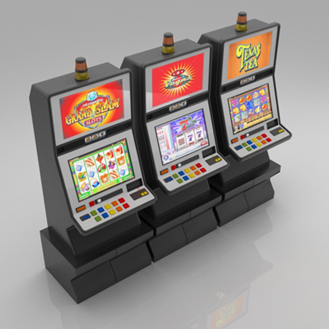 3 slot machines 3d max