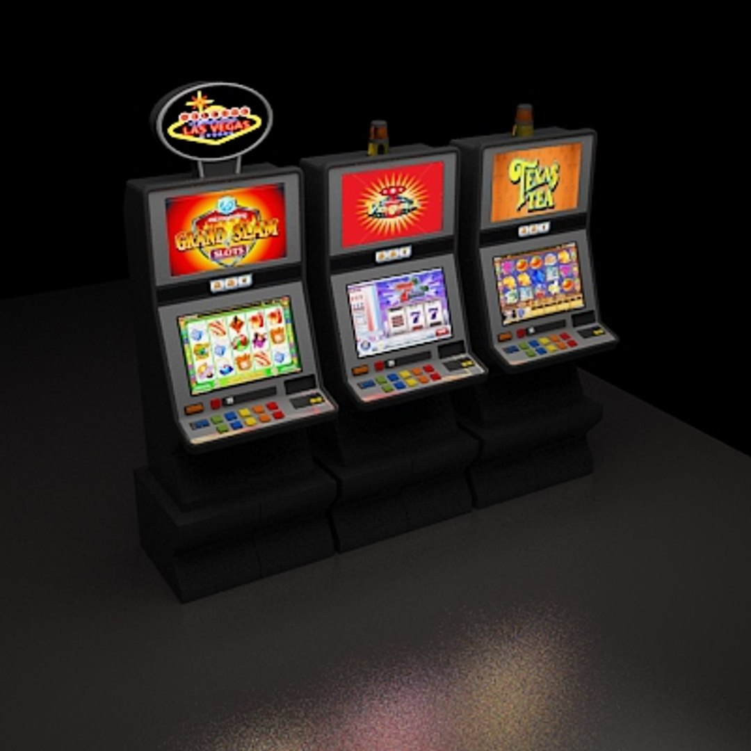 3 slot machines 3d max