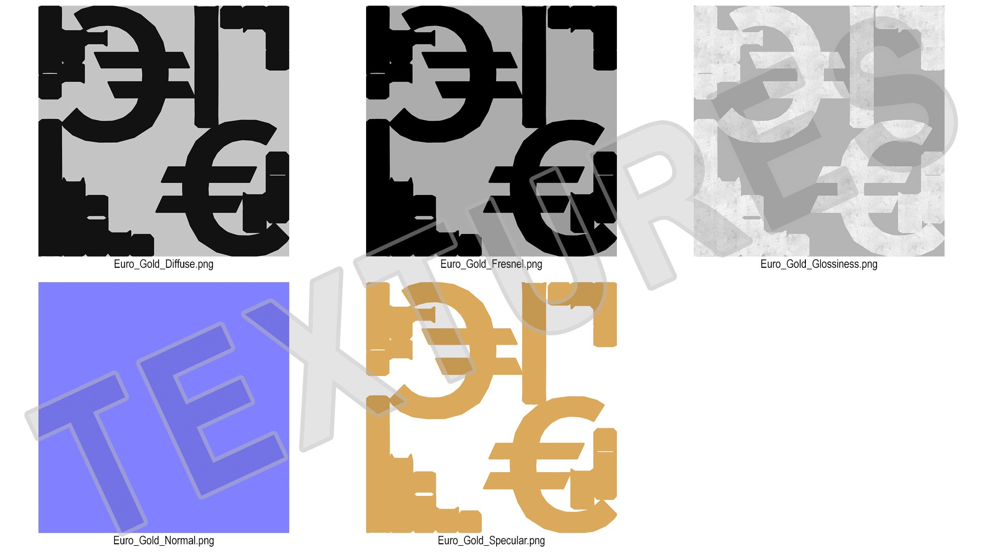 Golden euro sigh eu model - TurboSquid 1686388