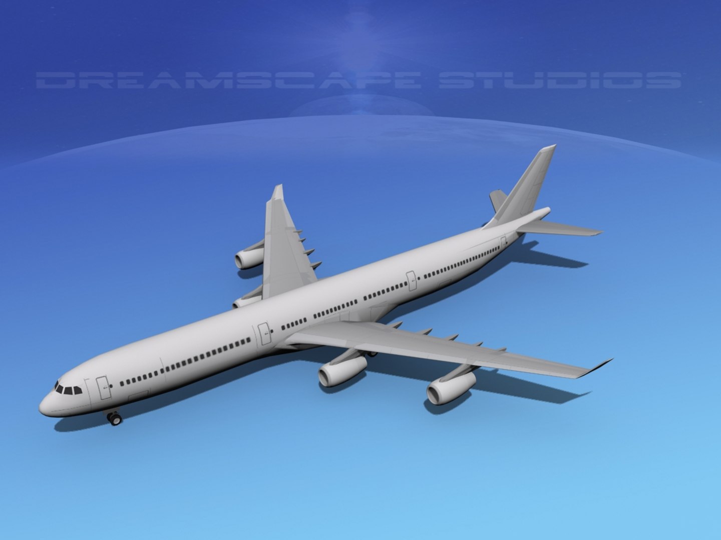 3d model a340-600 airbus a340