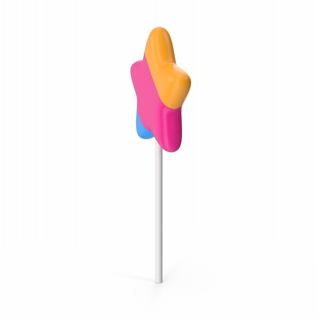 Star Lollipop Candy Model - TurboSquid 2159725