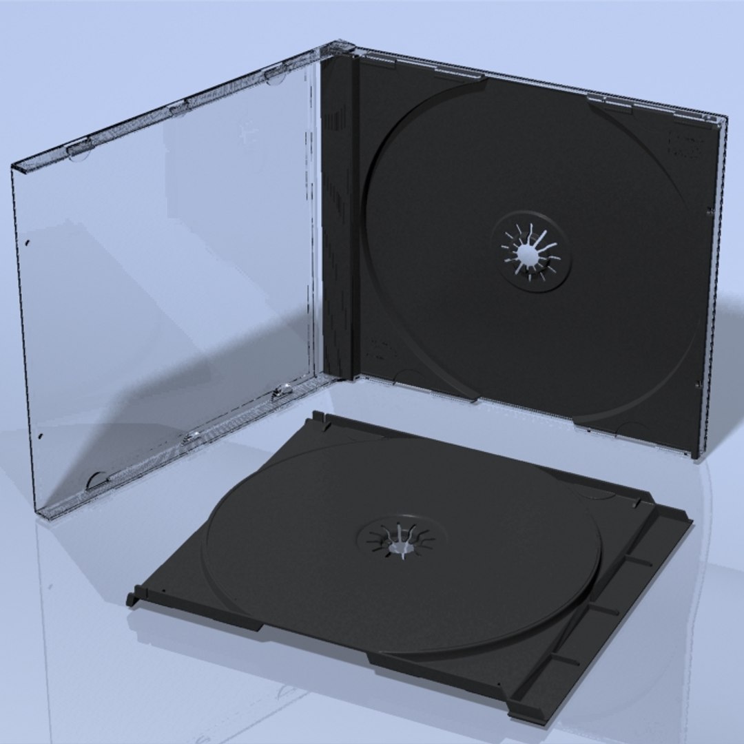 3d max compact disc case cd box