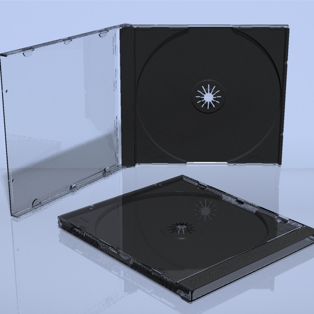 3d max compact disc case cd box