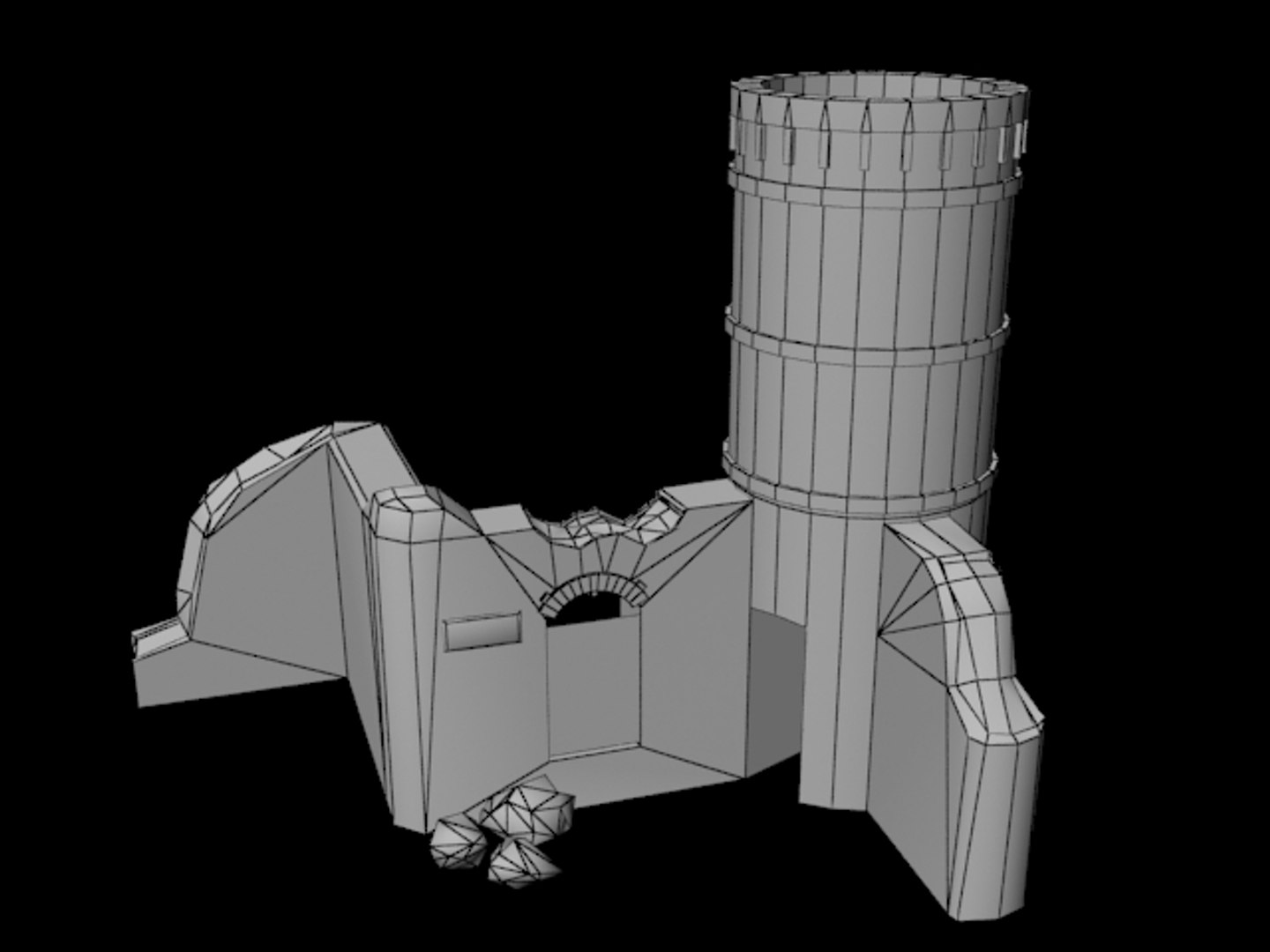 Brick Tower Medieval 3d Model