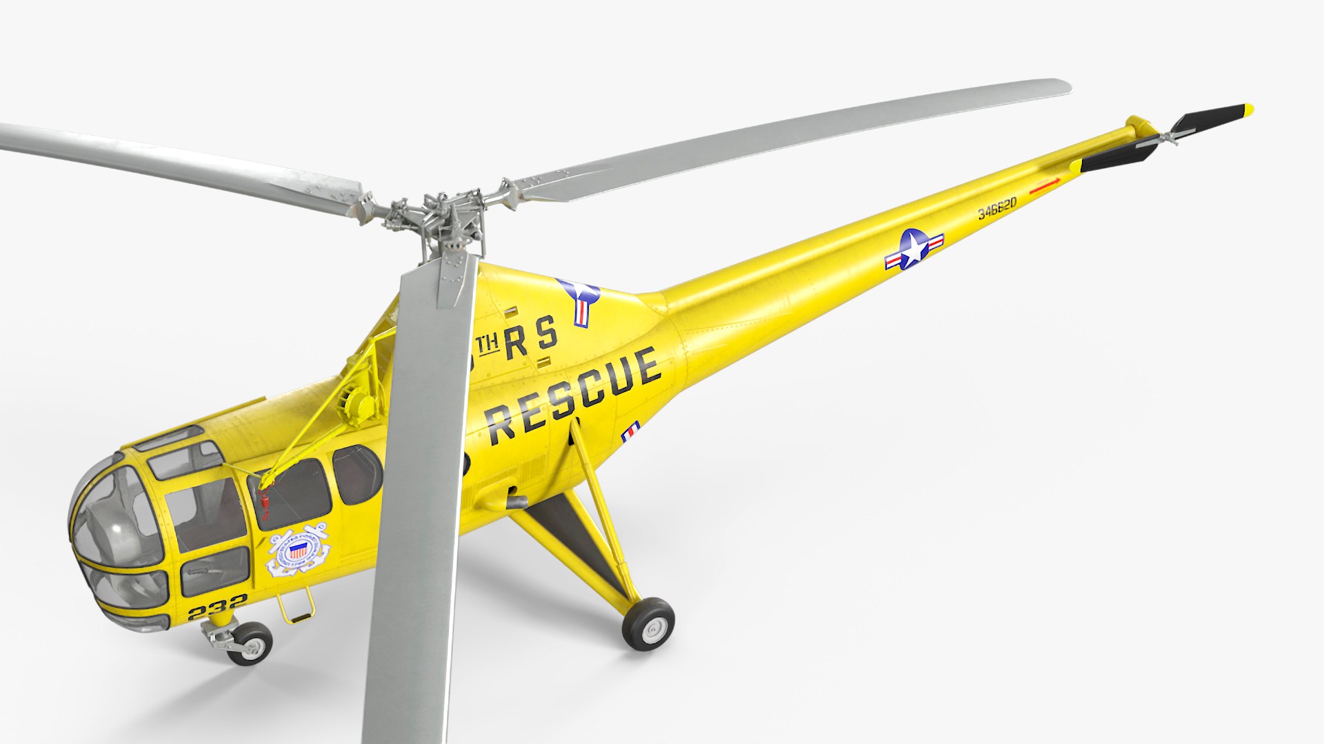 3D Search And Rescue Helicopter Sikorsky H-5 - TurboSquid 2302593