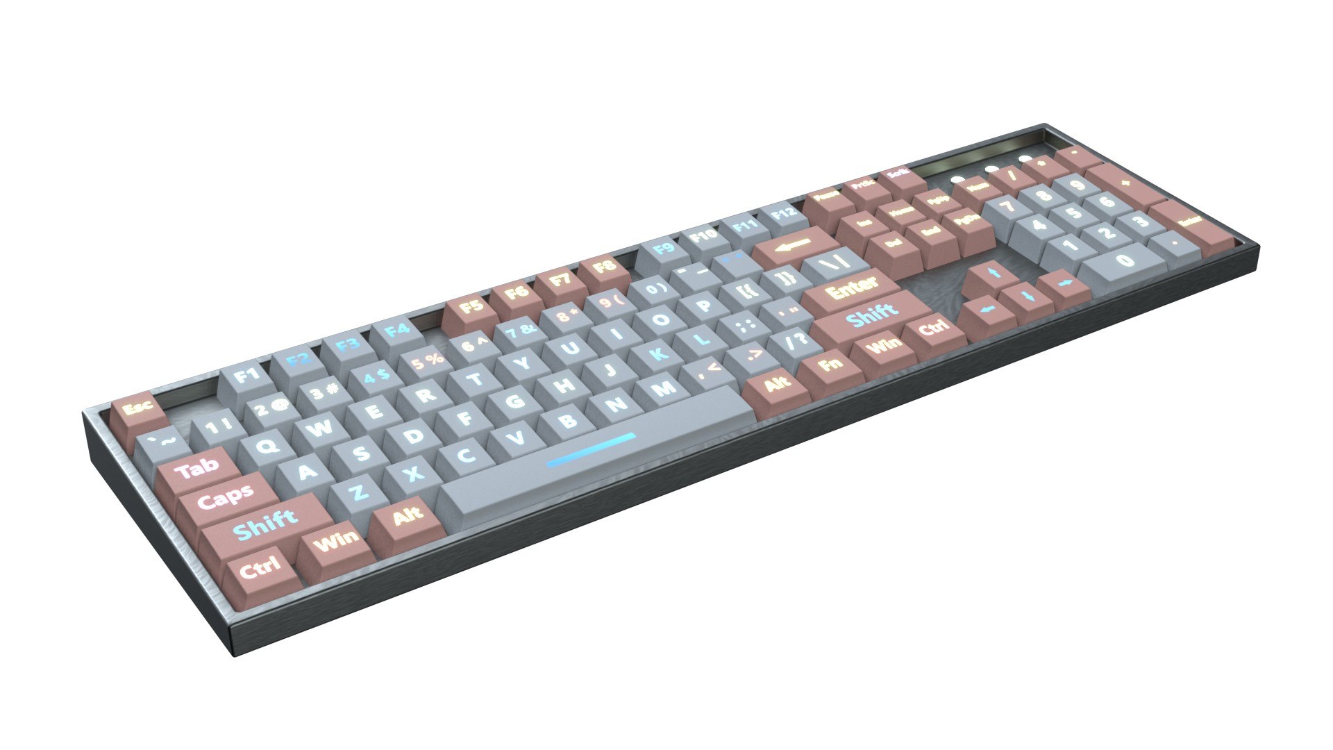 Pack Of Detailed Low Poly Backlit Keyboards 3D Model - TurboSquid 2067700