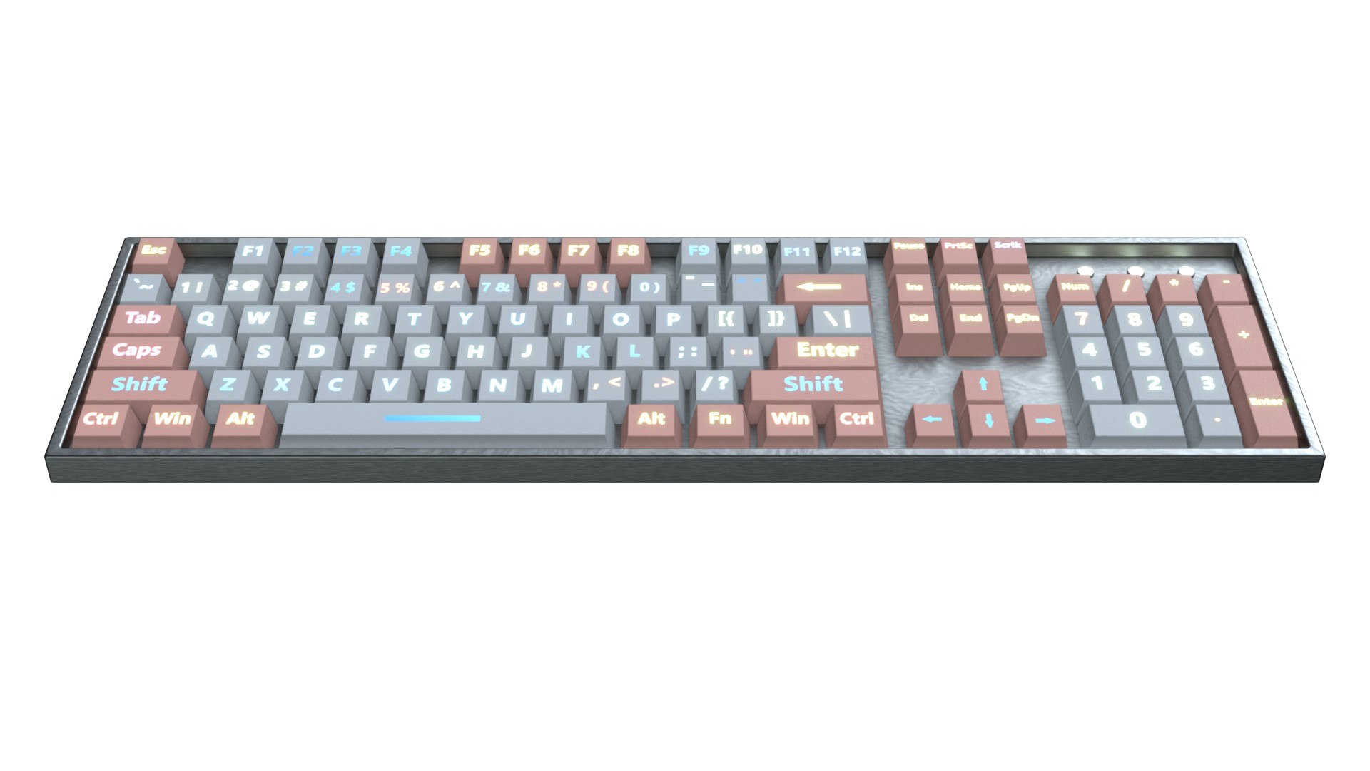 Pack Of Detailed Low Poly Backlit Keyboards 3D Model - TurboSquid 2067700