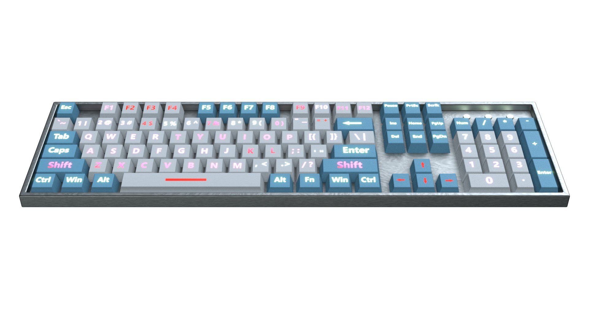 Pack Of Detailed Low Poly Backlit Keyboards 3D Model - TurboSquid 2067700