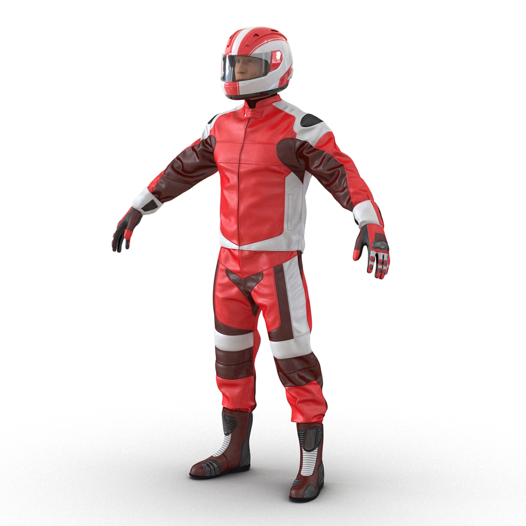 motorcycle rider generic 2 3d max